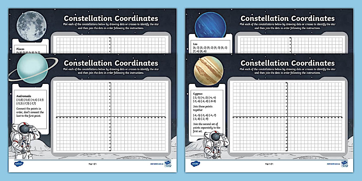 Constellation Coordinates (teacher made) - Twinkl