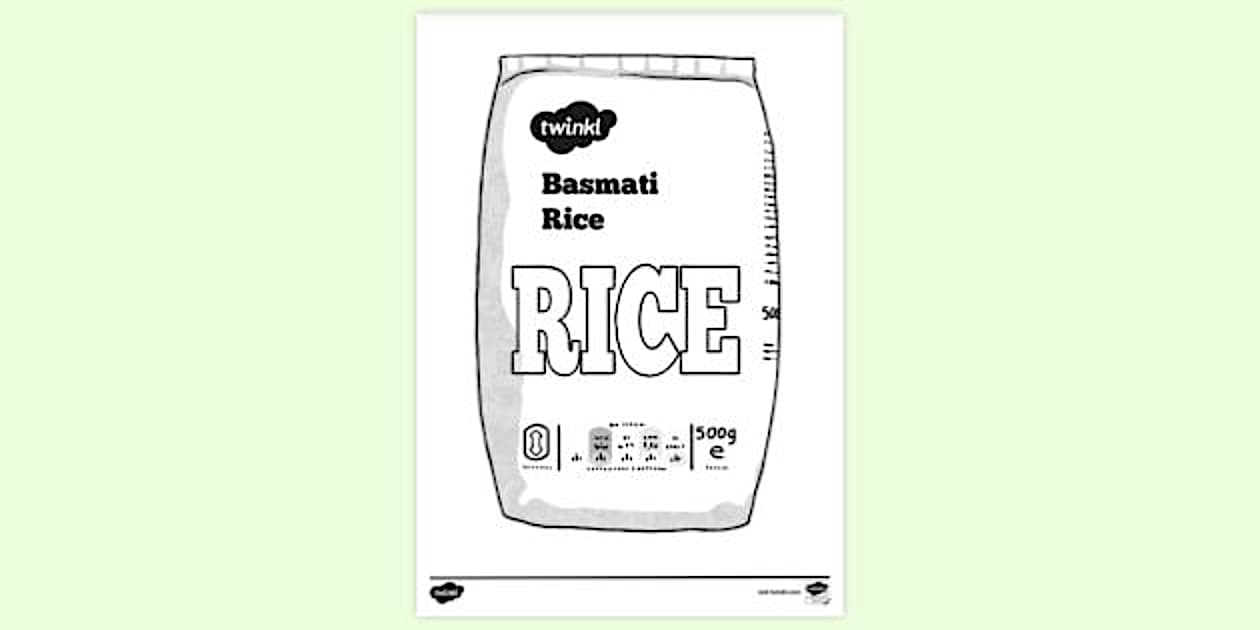 Bag of Rice Colouring | Colouring Sheets (teacher made)