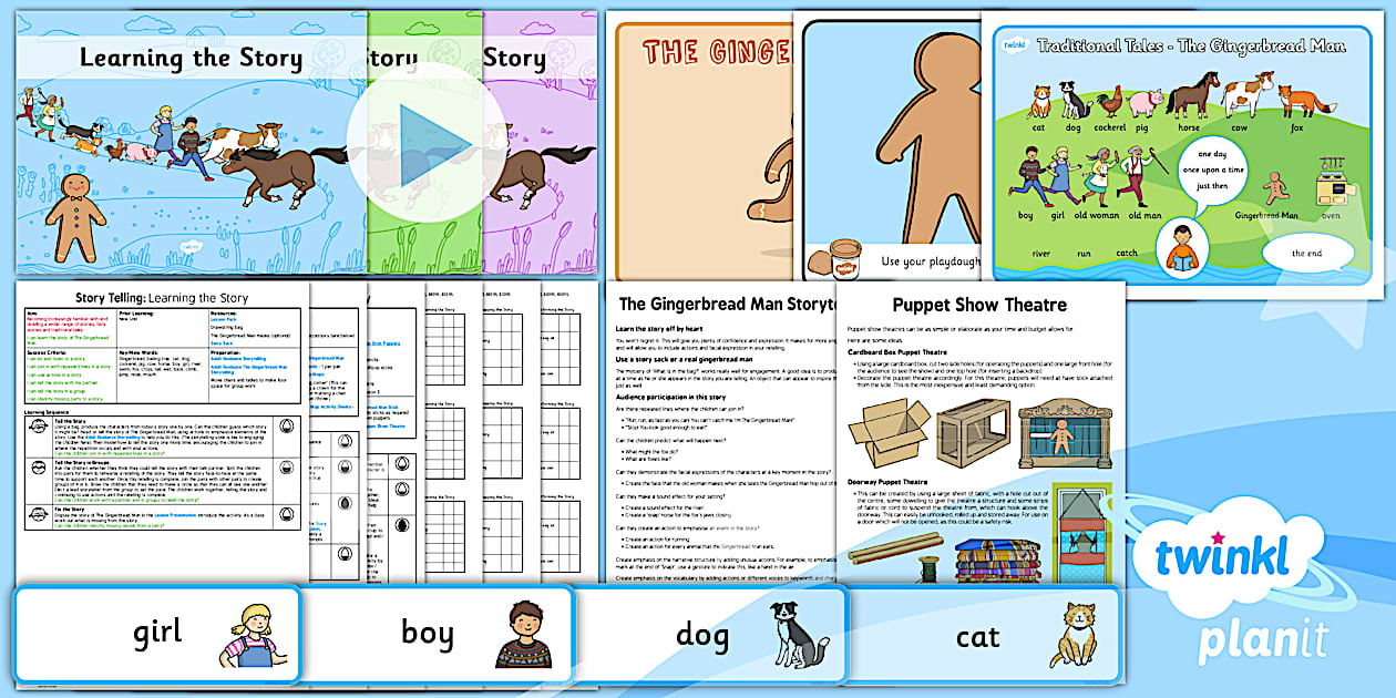 Traditional Tales: The Gingerbread Man: Storytelling Y2 Genre Unit Pack
