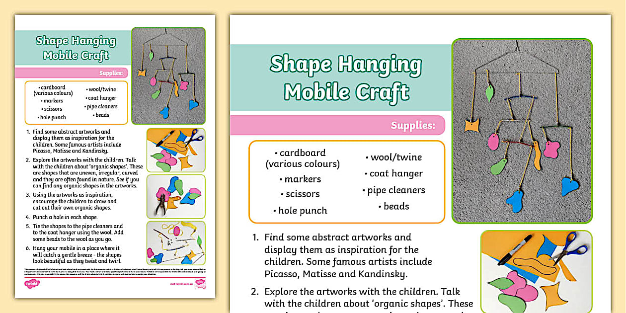 Monitor Mobile Organic Craft Activity - EYLF (Teacher-Made)
