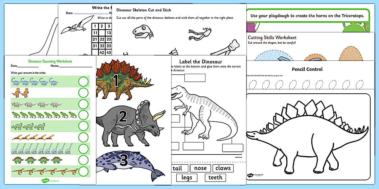 Top 10 Dinosaurs Activity Pack (teacher made) - Twinkl