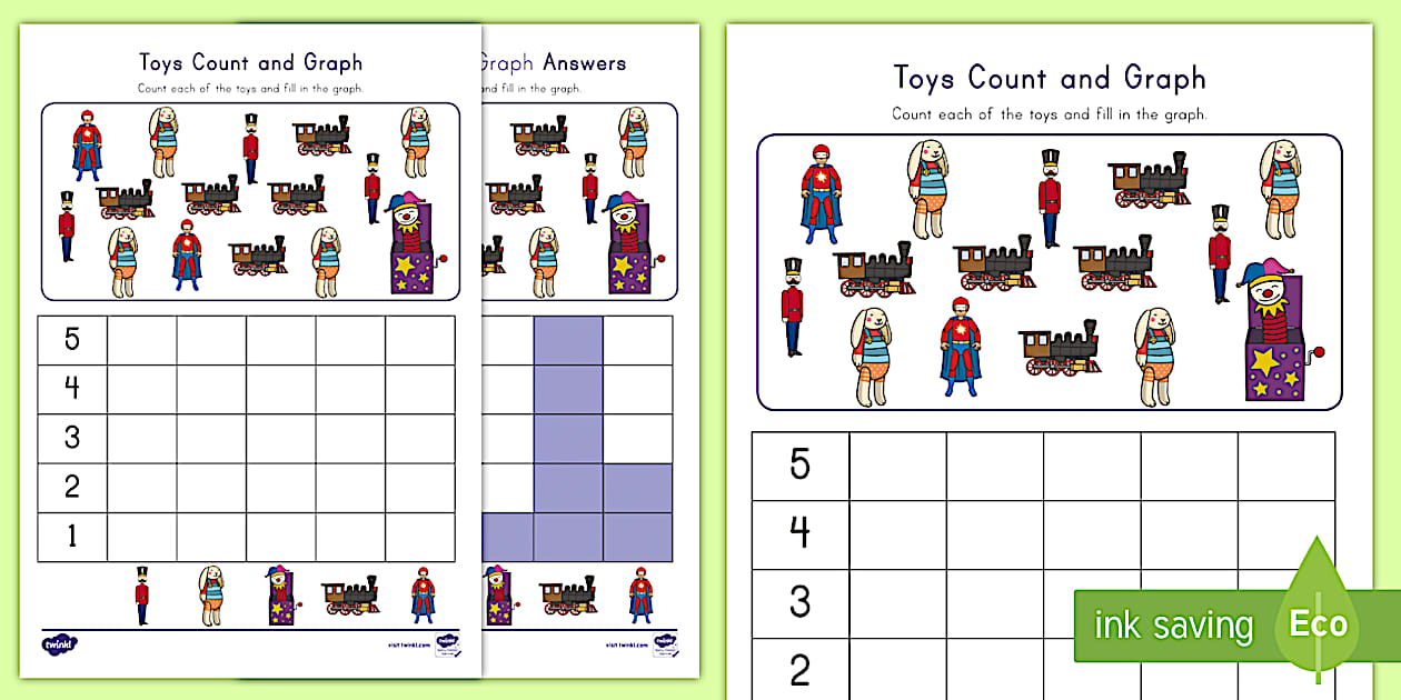 Toys Count and Graph Worksheet / Worksheet (teacher made)