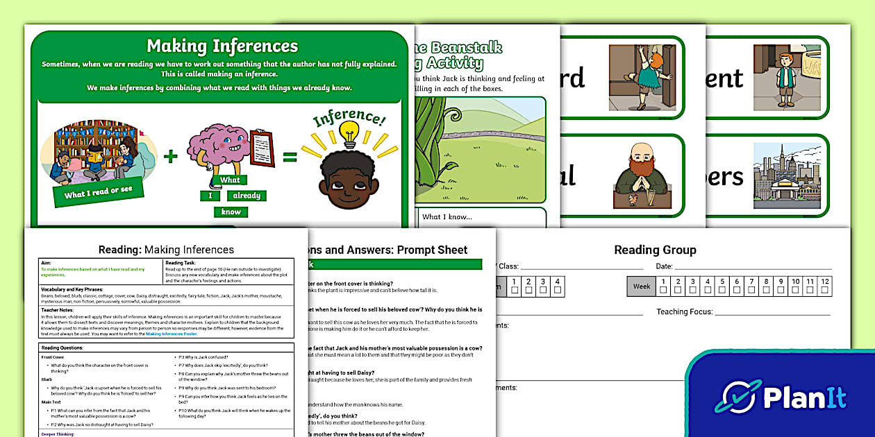 Year 2 Jack and the Beanstalk: Reading Lesson 1 - Twinkl