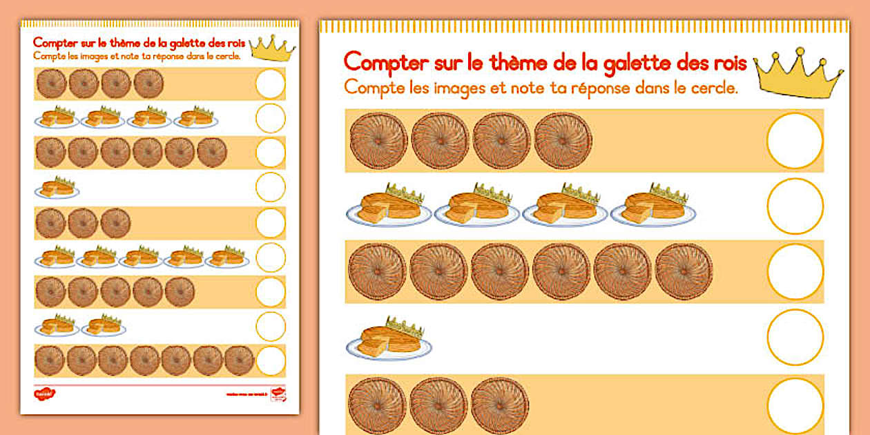 Compter sur le thème de la galette des rois (teacher made)