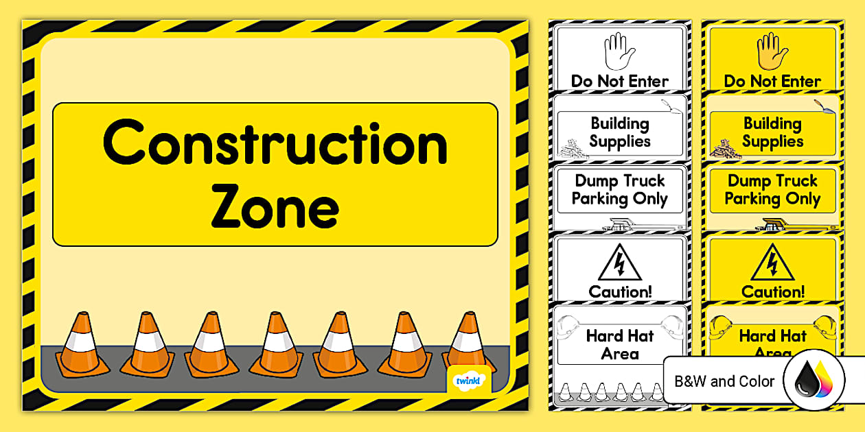 Construction Zone Dramatic Play Posters (teacher made)