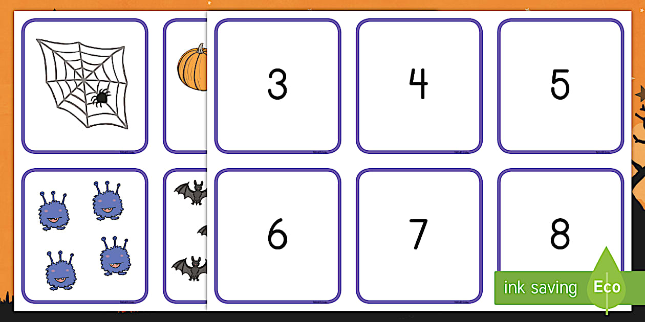 Hoạt Động Ghép Hình Với Số Ngày Halloween