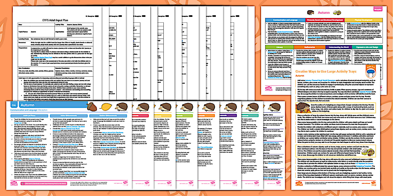 EYFS Reception Autumn Bumper Planning Pack (teacher made)