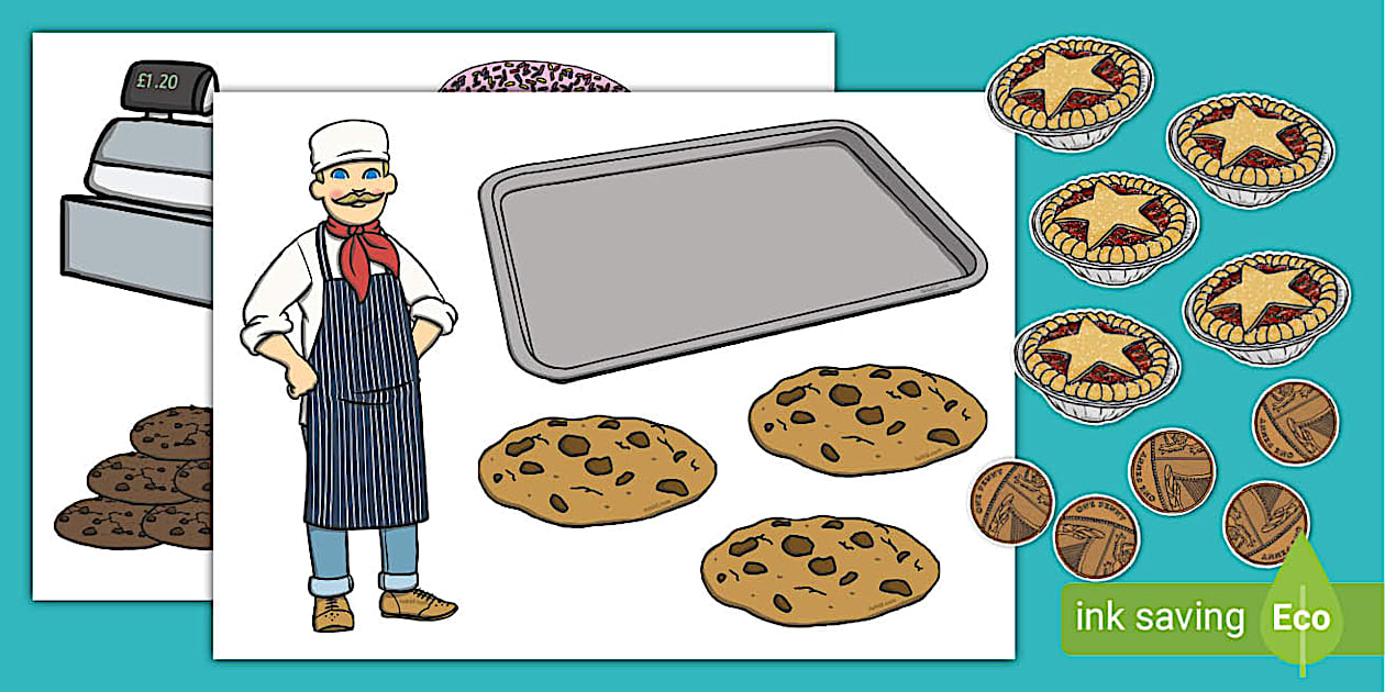 Five Mince Pies Nursery Rhyme Picture Cut-Outs - Twinkl