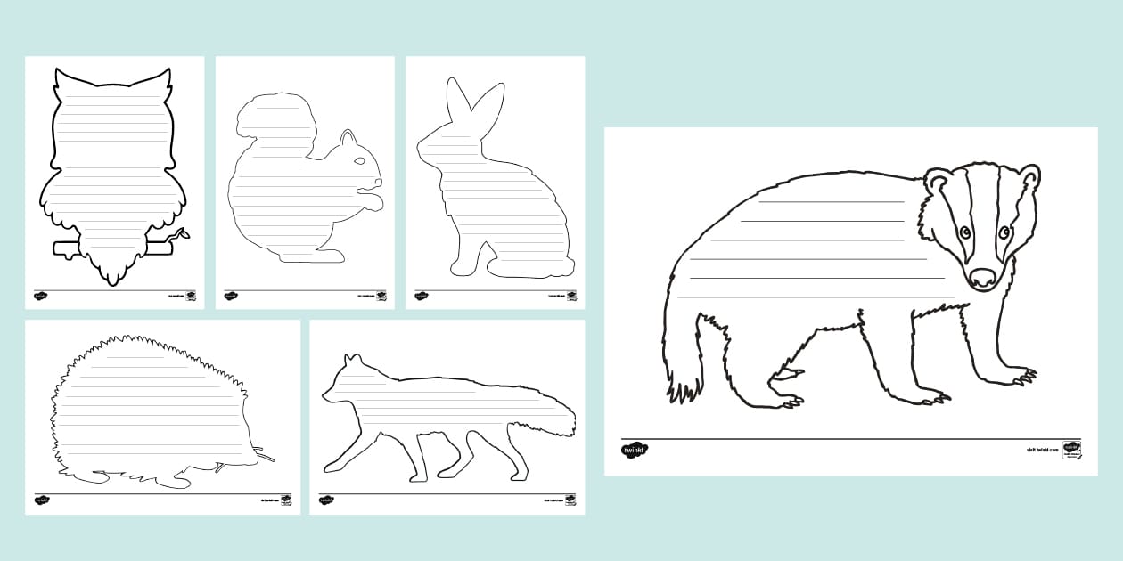 Woodland Animal Writing Template Pack (Teacher-Made)