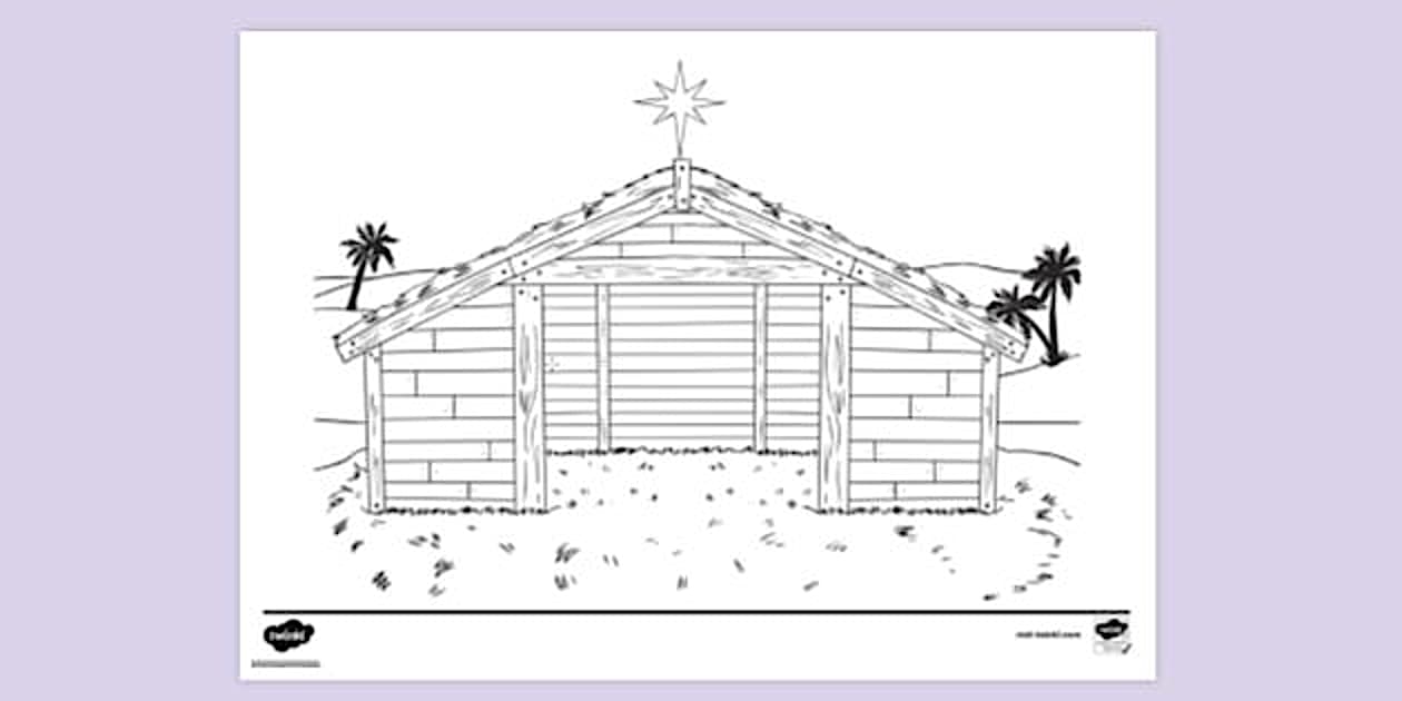 Nativity Stable Colouring | Colouring Sheets (teacher made)