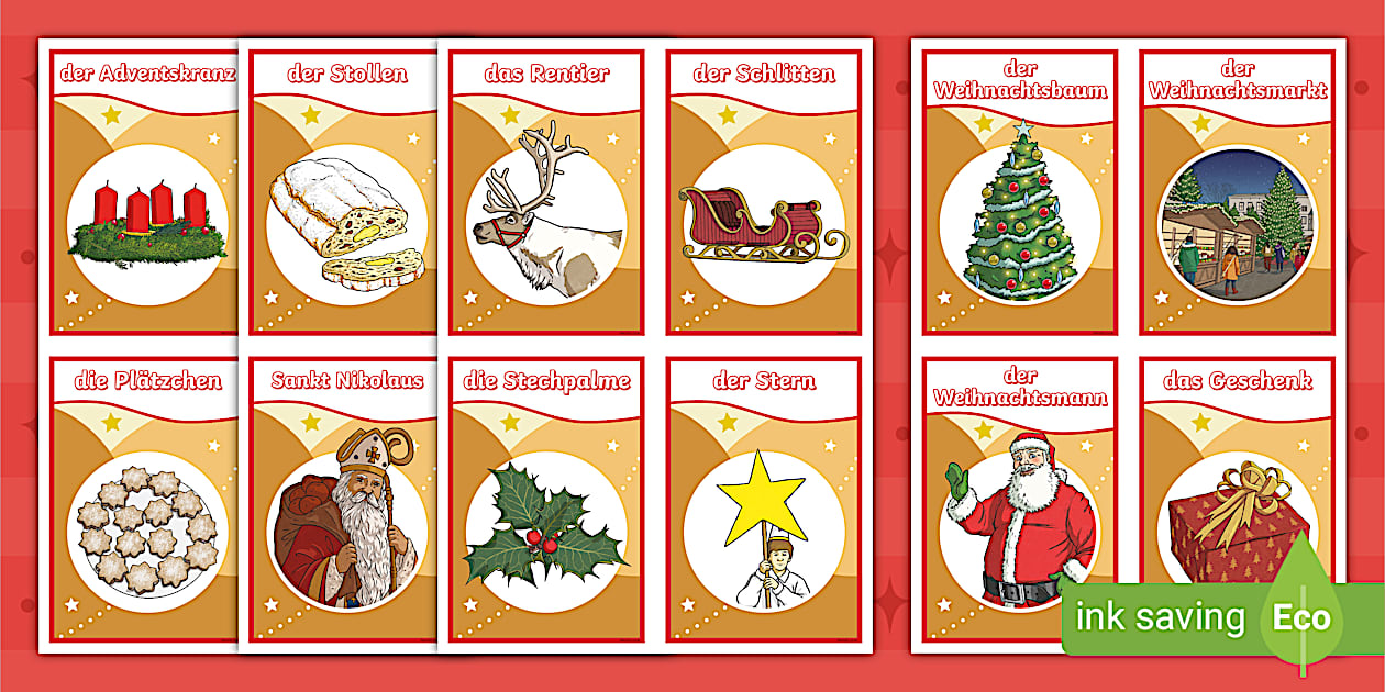 👉 German Christmas Flashcards (teacher made) - Twinkl