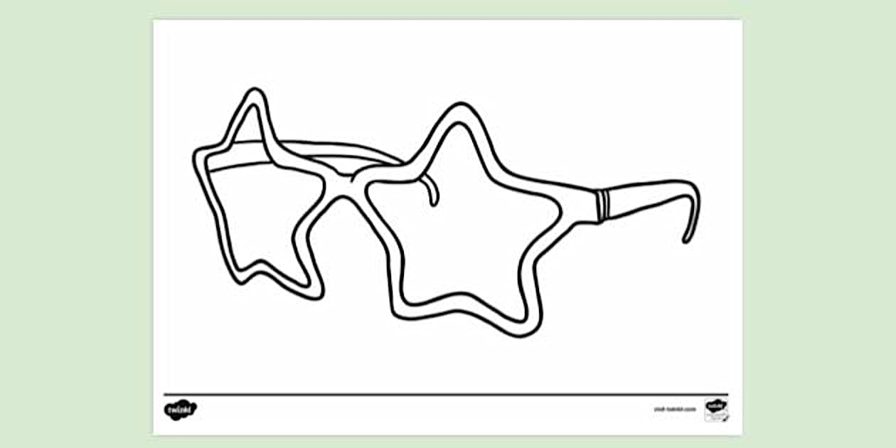 Crazy Glasses Colouring Sheet | Colouring Sheets - Twinkl