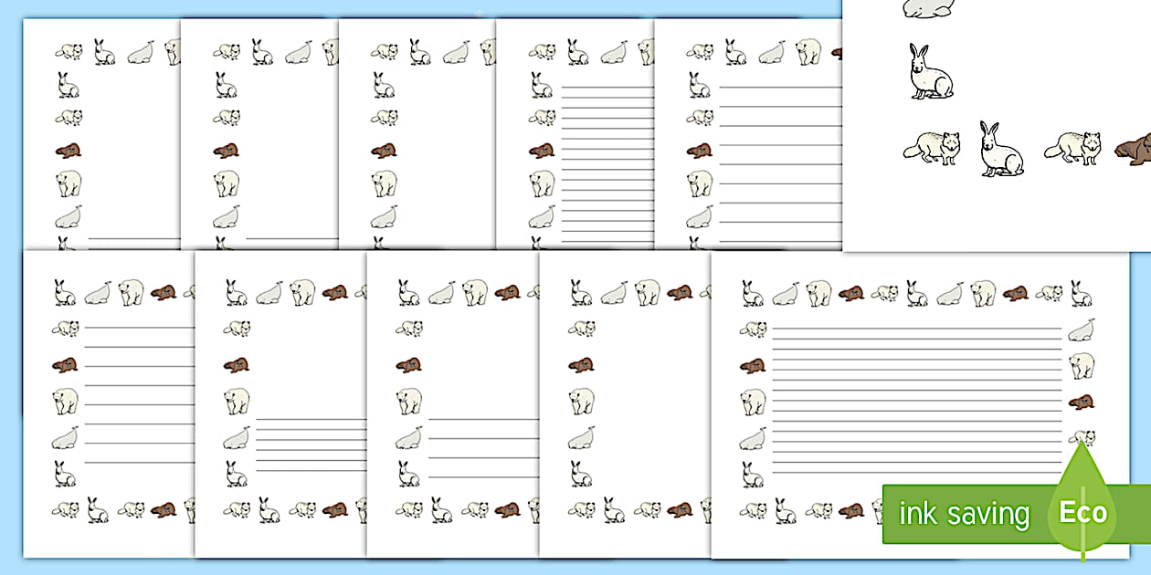 Editable Polar Regions Page Border Pack (teacher made)