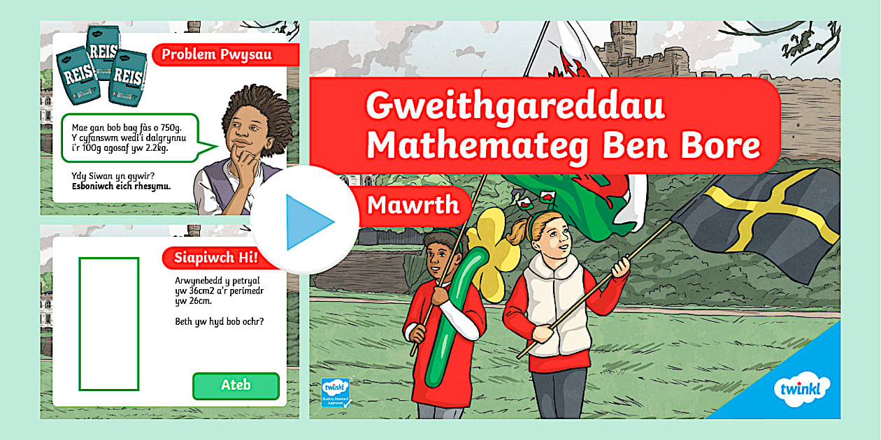 Gweithgareddau Mathemateg Ben Bore CC3: Mis Mawrth - Twinkl