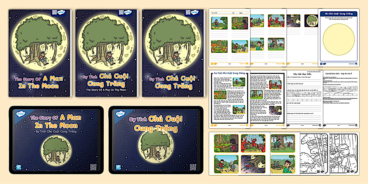 Bộ Tài Liệu Sự Tích Chú Cuội Cung Trăng Dành Cho Học Sinh Tiểu Học
