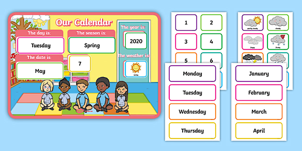 Editable Daily Calendar/Weather Chart (teacher made)