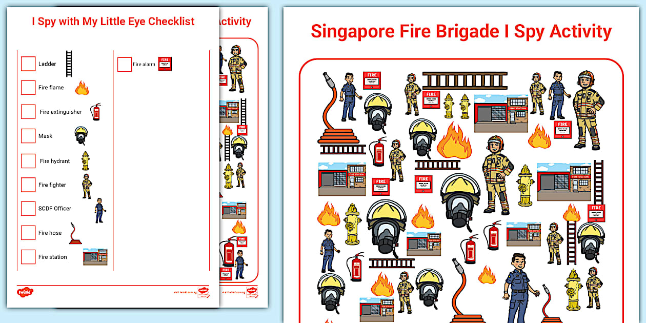 Singapore Fire Brigade I Spy Activity (Lehrer gemacht)