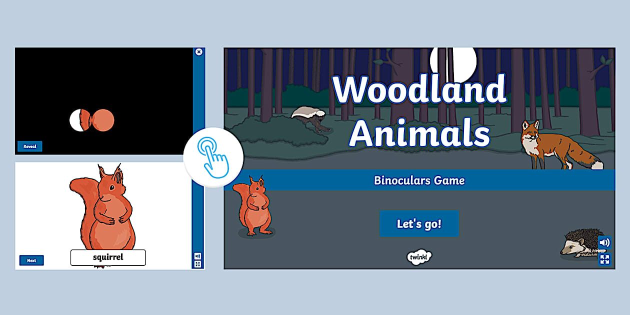 Woodland Animals Interactive Binoculars Game (teacher made)