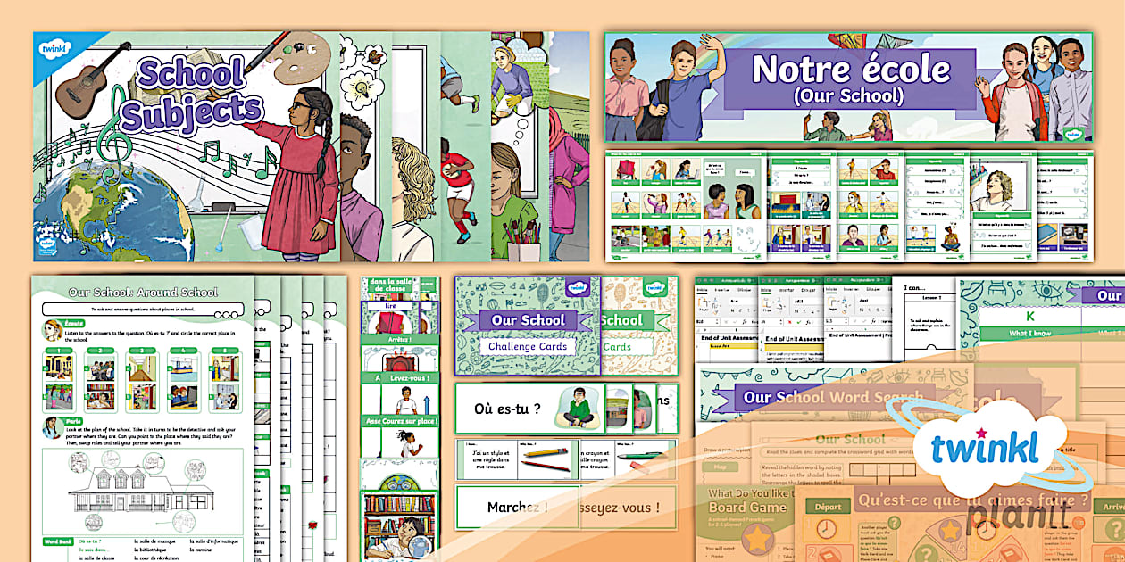 Classroom in French - French: Our School Year 3 Unit Pack