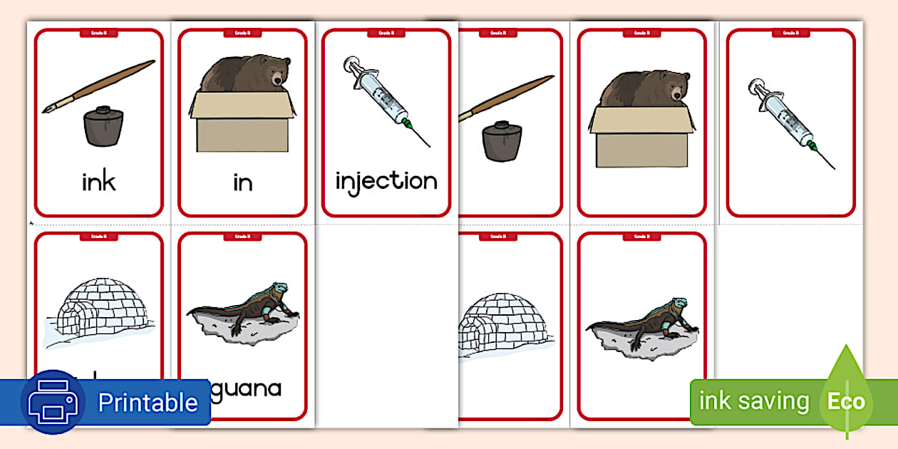 Grade R "I" Phonics Flashcards | Twinkl South Africa