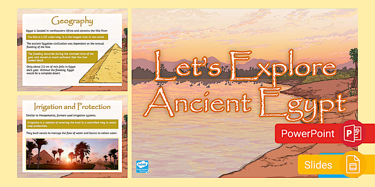 Let's Explore Ancient Egypt! PowerPoint & Google Slides for 6th-8th Grade