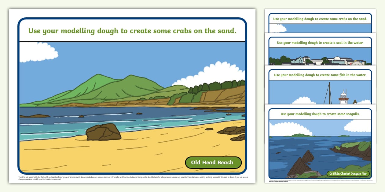 Ireland's Seasides Modelling Dough Mats (teacher made)