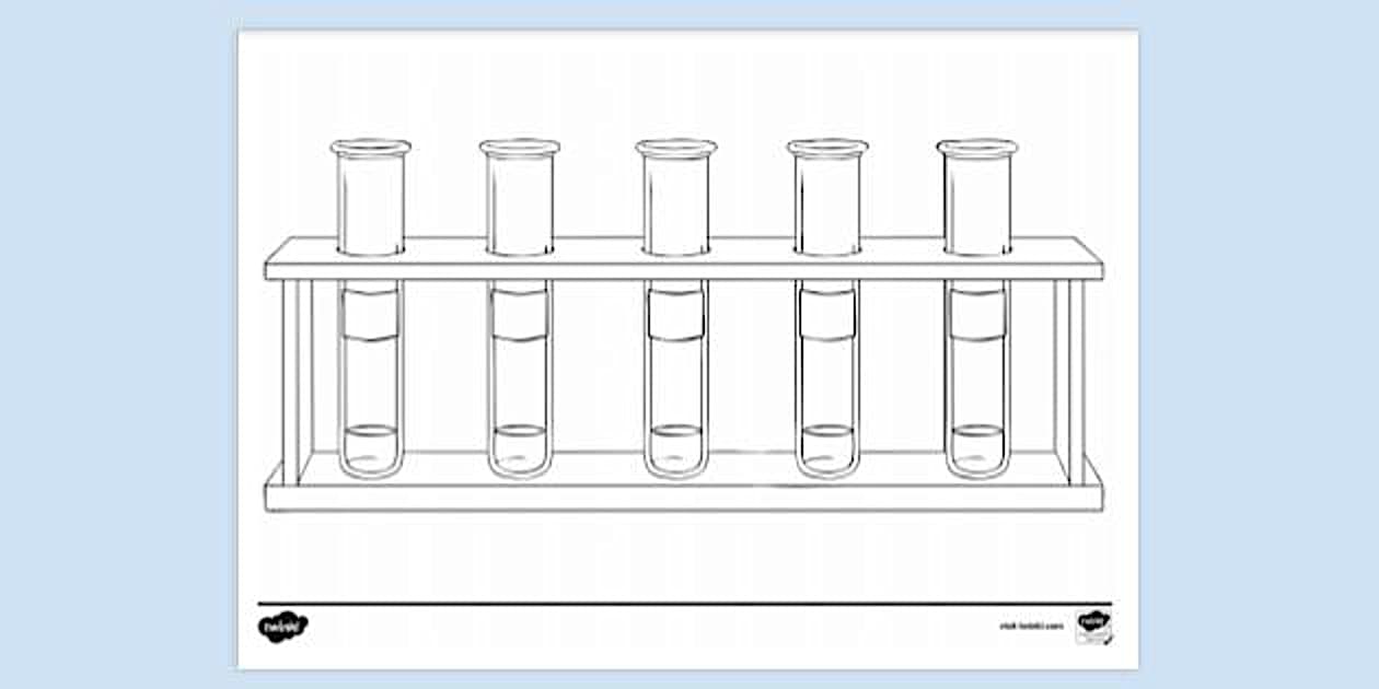 Test Tube Rack Colouring Sheet | Colouring Sheets - Twinkl