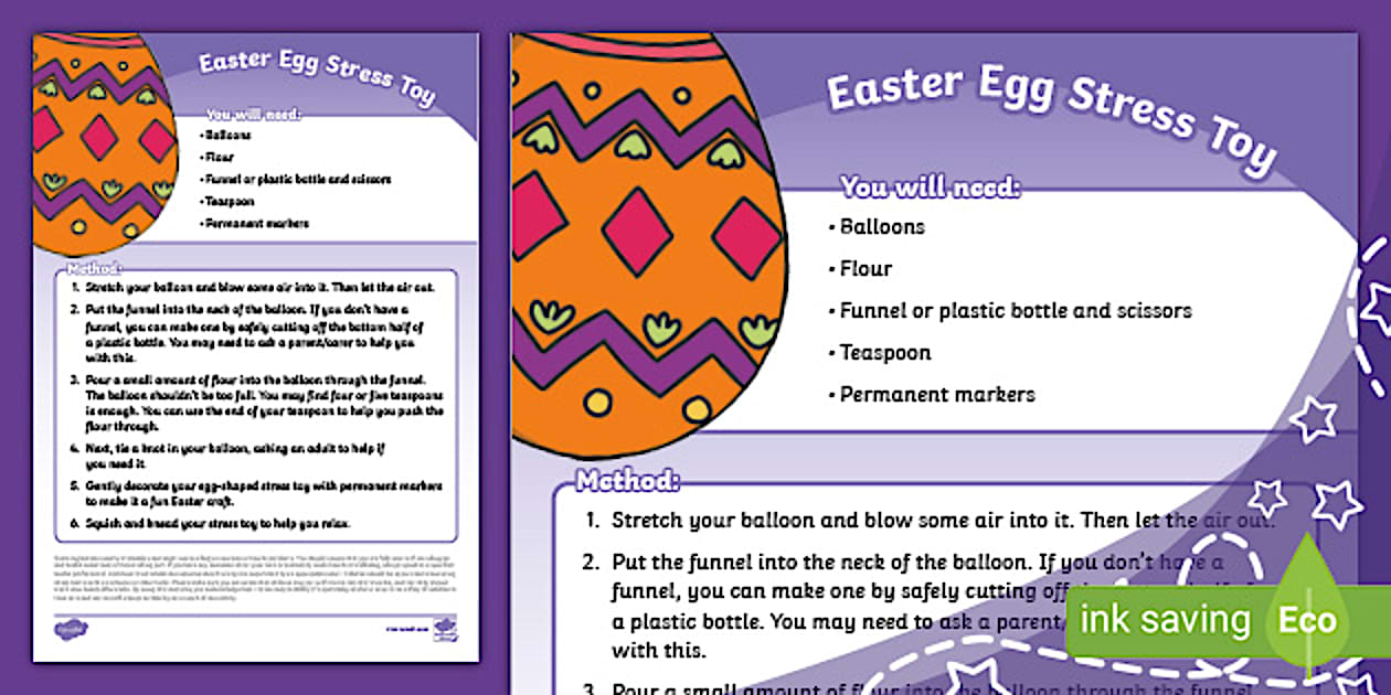 Easter Egg Stress Toy (teacher made) - Twinkl