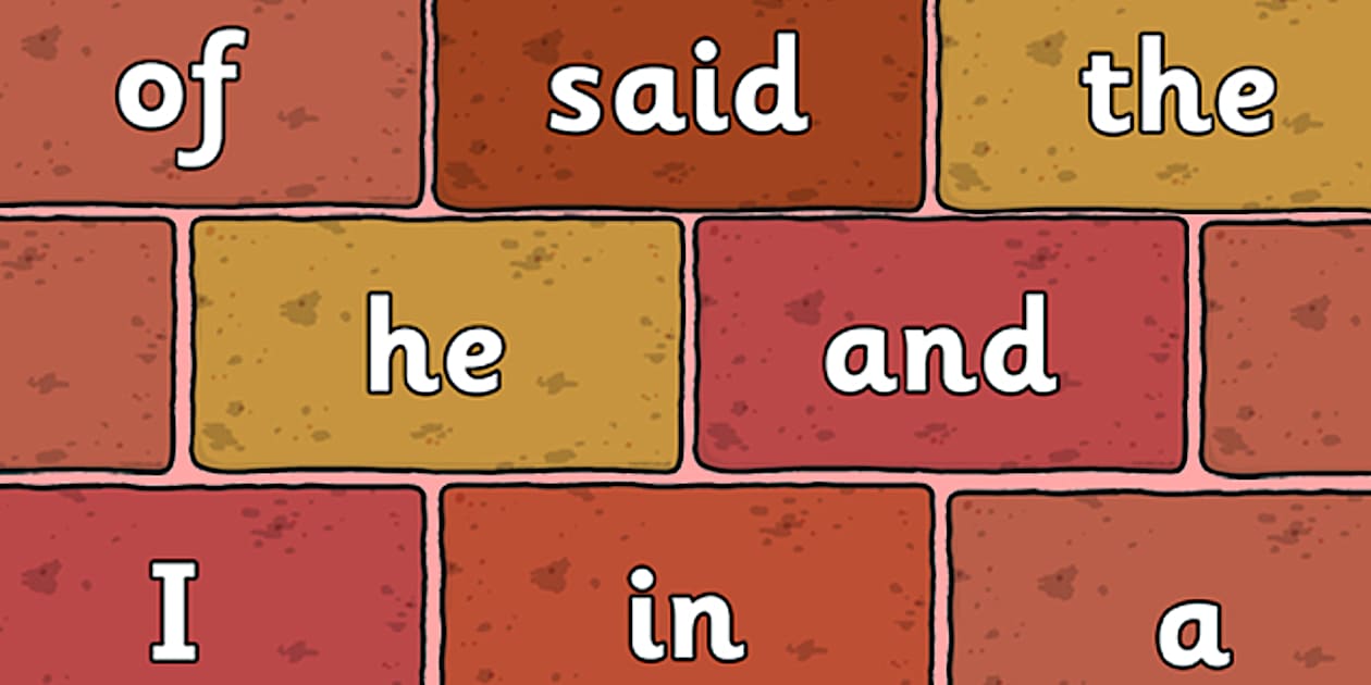 Cursive 100 High Frequency Words on Bricks (teacher made)