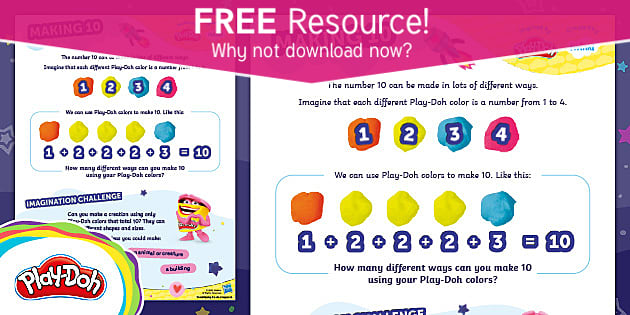 FREE Play-Doh: Making 10 Creative Challenge (Teacher-Made)