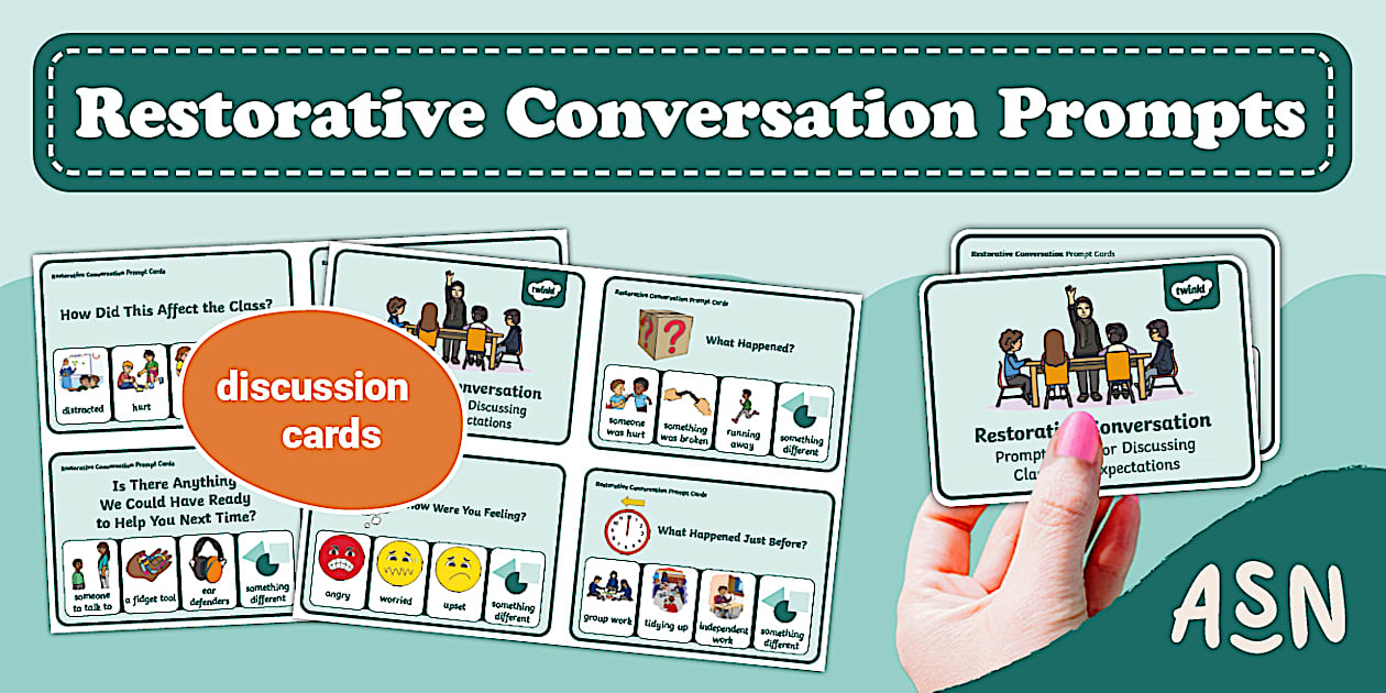 Restorative Conversation Prompt Cards (Classroom)