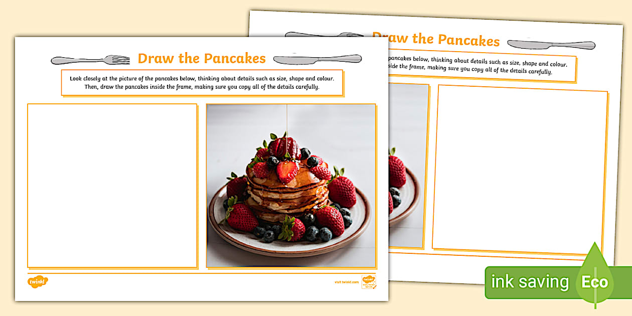 Draw the Pancakes Worksheet
