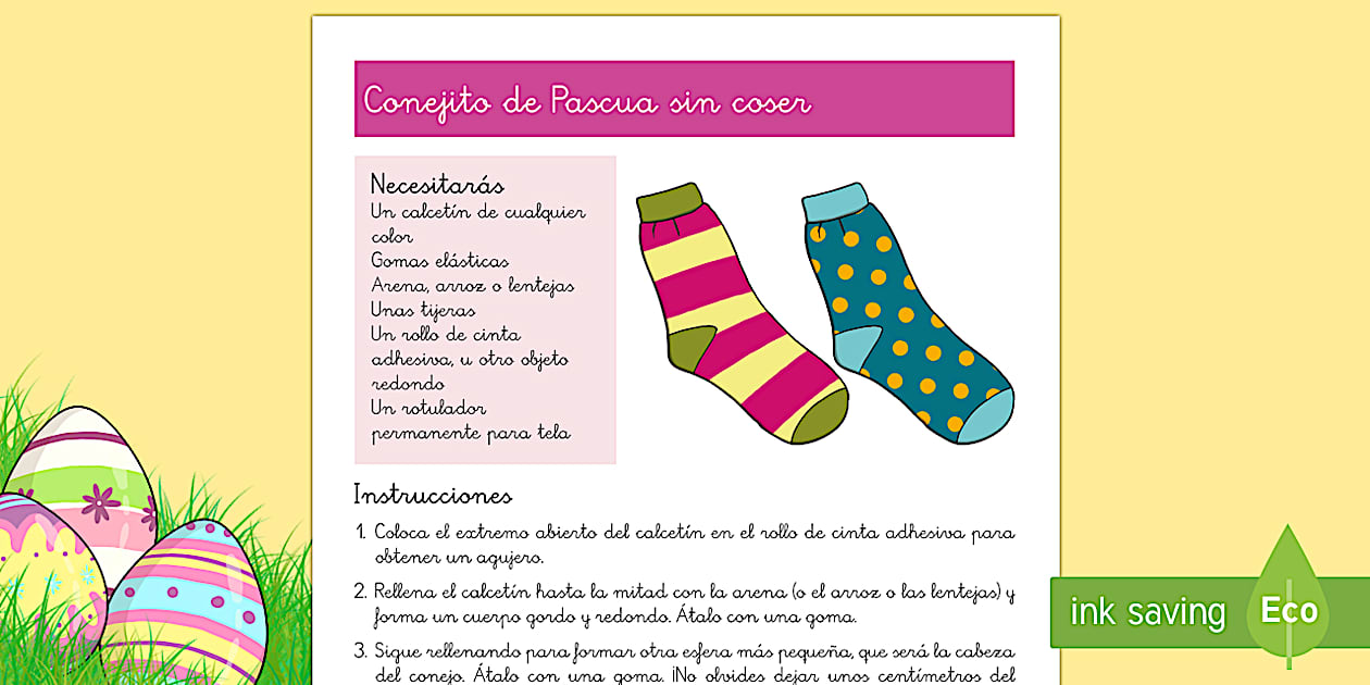 Actividad: manualidad del conejo de Pascua (teacher made)