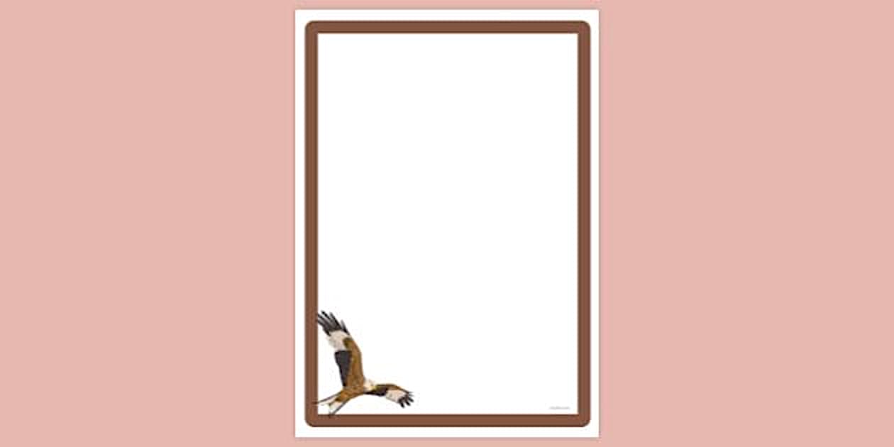 Simple Blank Kite Bird Page Border | Page Borders | Twinkl
