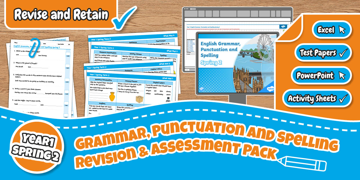 Year 1 Spring 2 Grammar, Punctuation and Spelling Pack