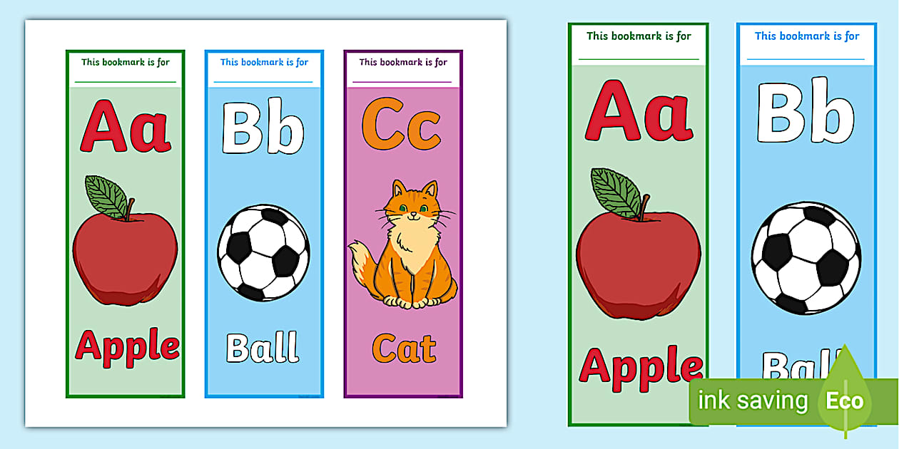 ABC Bookmarks - Primary Resources - Twinkl
