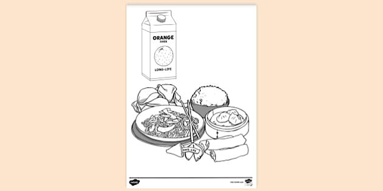 Food Colouring Page | Colouring Sheets