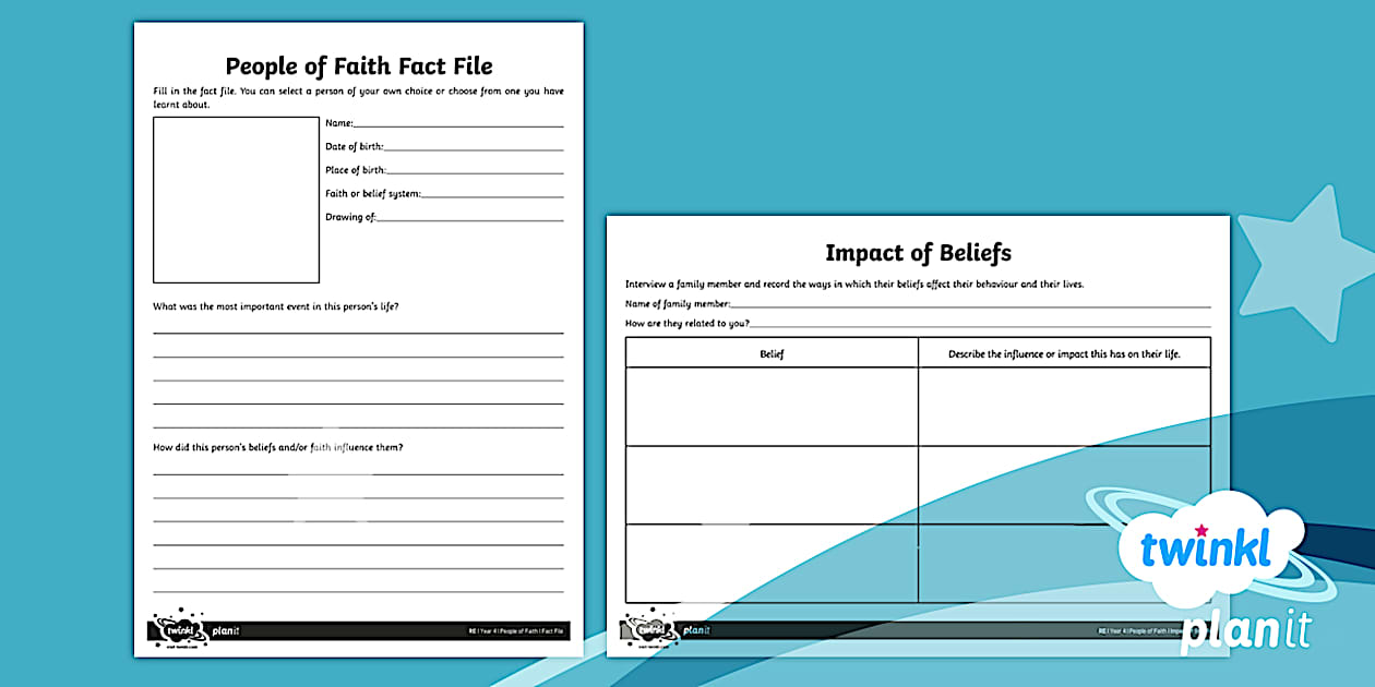 RE: People of Faith Year 4 Home Learning Tasks - Twinkl