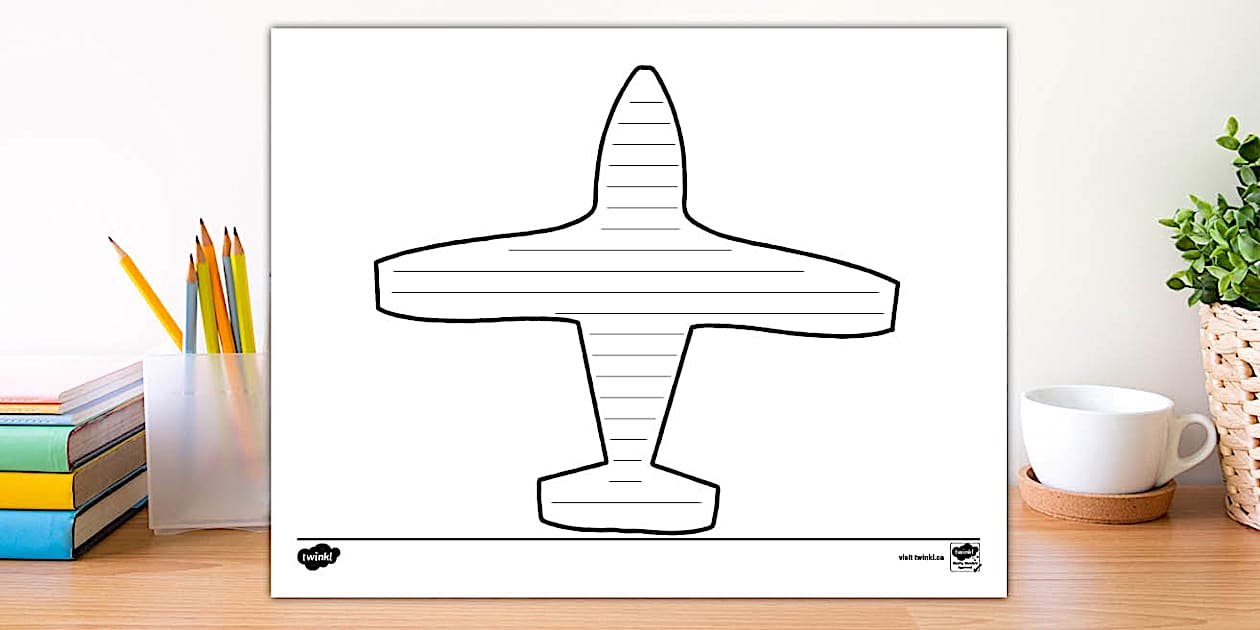 Plane Writing Template (teacher made) - Twinkl