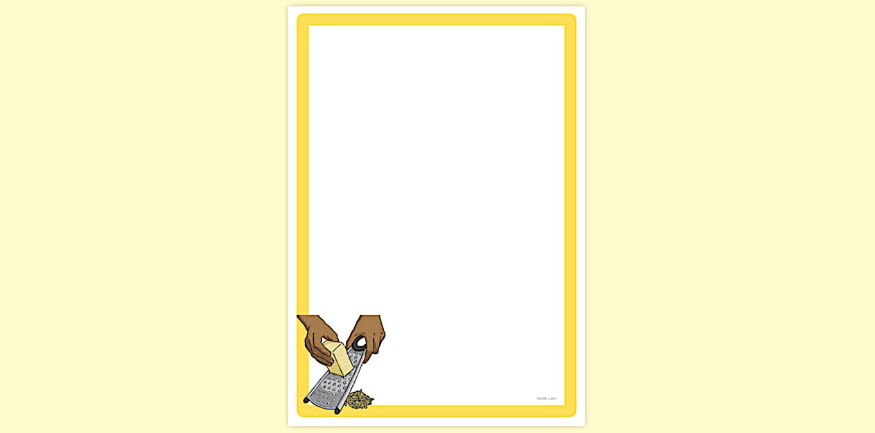 Simple Blank Grating Cheese Page Border | Page Borders
