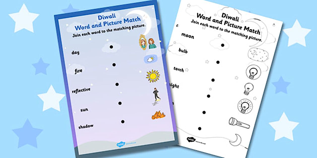 Light and Dark Word and Picture Matching Activity - Twinkl