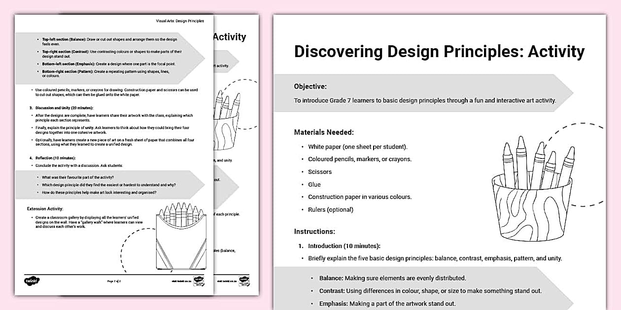Discovering Design Principles: Activity (teacher made)