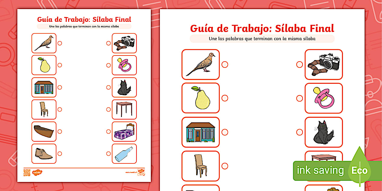 Guía de Trabajo: Sílaba Final