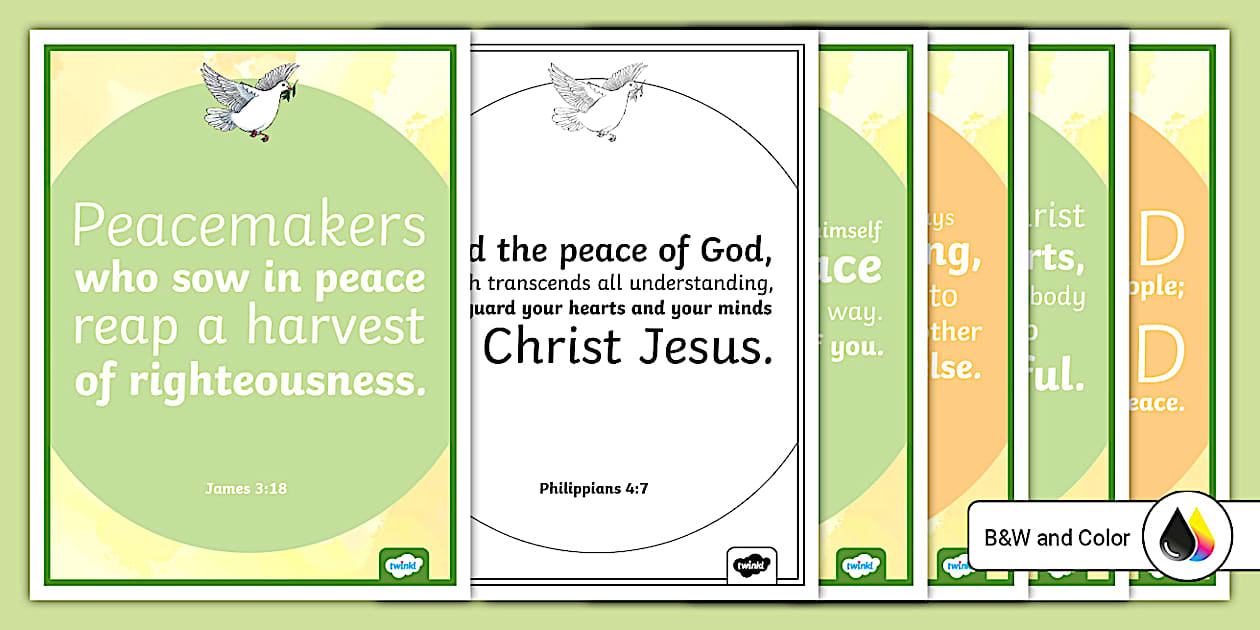 Peace Bible Verses Posters (teacher made) - Twinkl