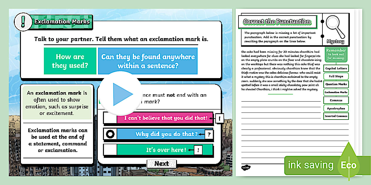 Rewrite a Paragraph with Correct Punctuation KS2 – Resources