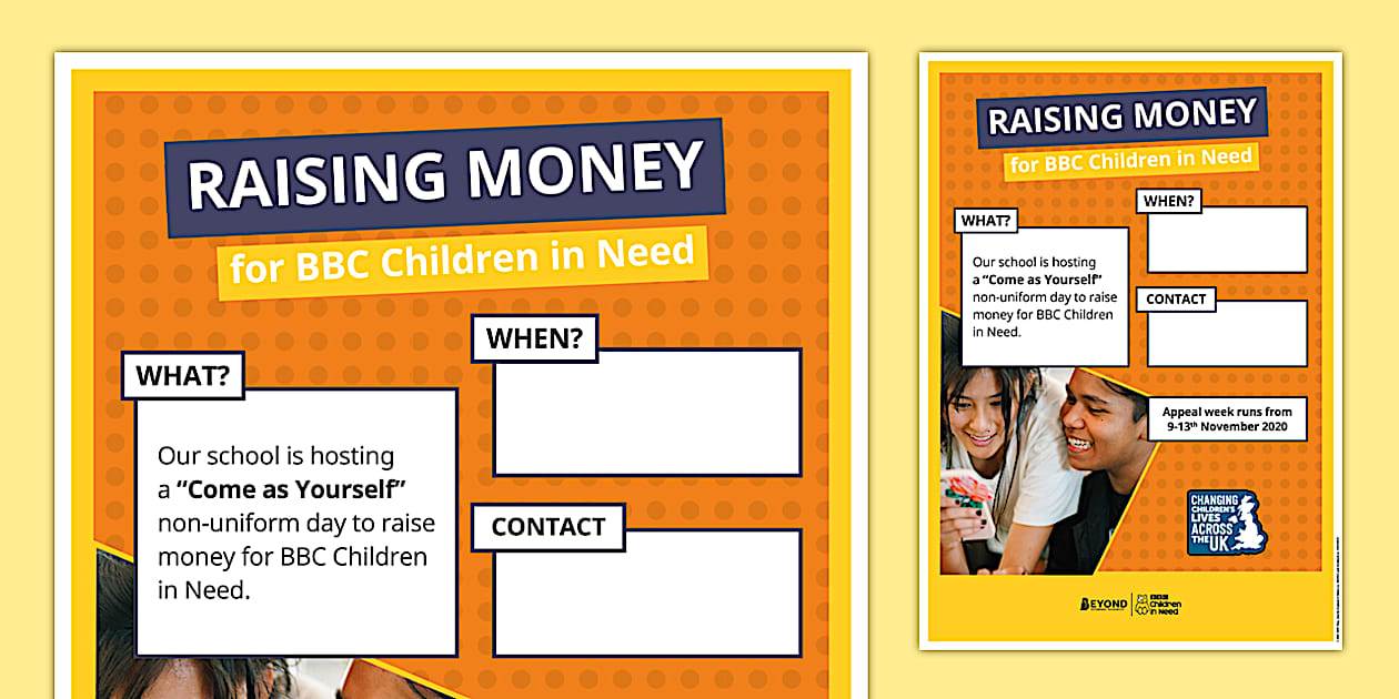 FREE! - Secondary BBC Children in Need Display Poster