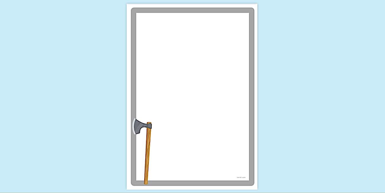 Axe Page Border | Page Borders | Twinkl (Teacher-Made)