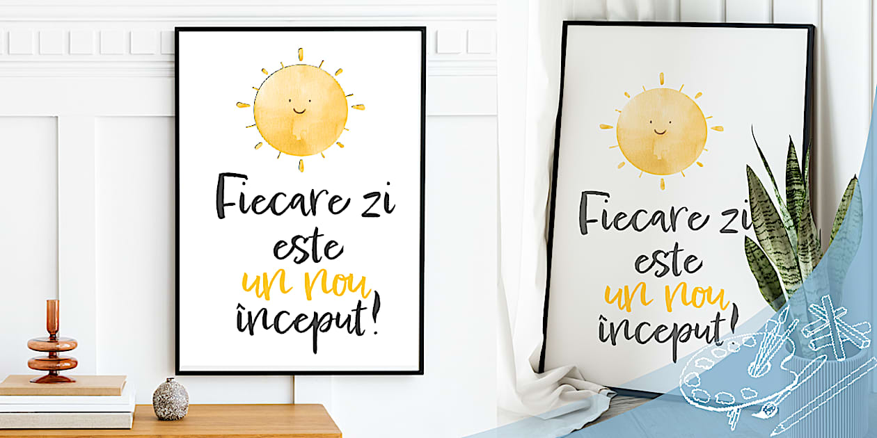 Fiecare zi este un nou început – Planșă Galeria de Artă