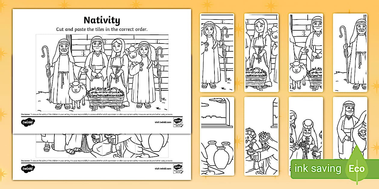 Nativity Puzzle Strips (Teacher-Made) - Twinkl