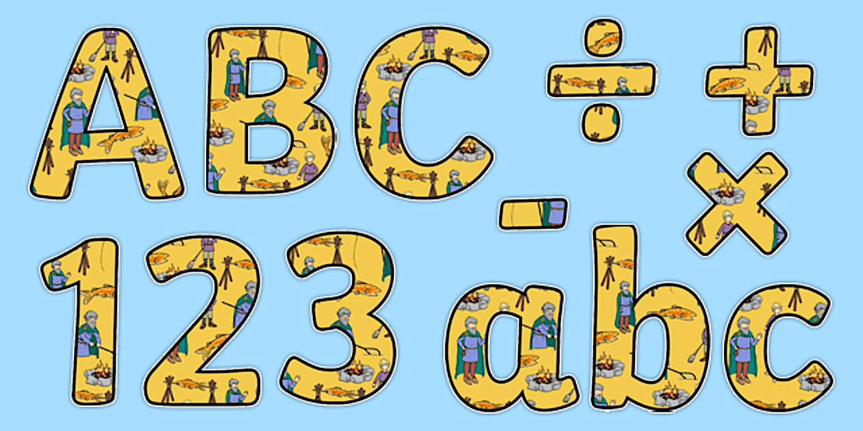 Fionn and the Salmon Of Knowledge Display Lettering Pack